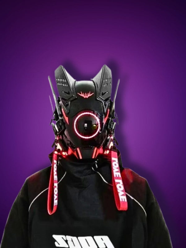 Red Cyberpunk Mask – L'Univers Masqué