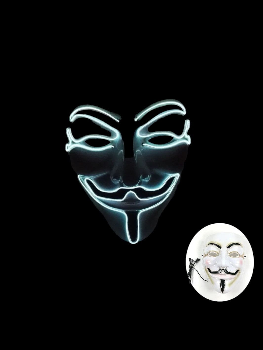 Masque Led | Anonymous Blanc – L'Univers Masqué
