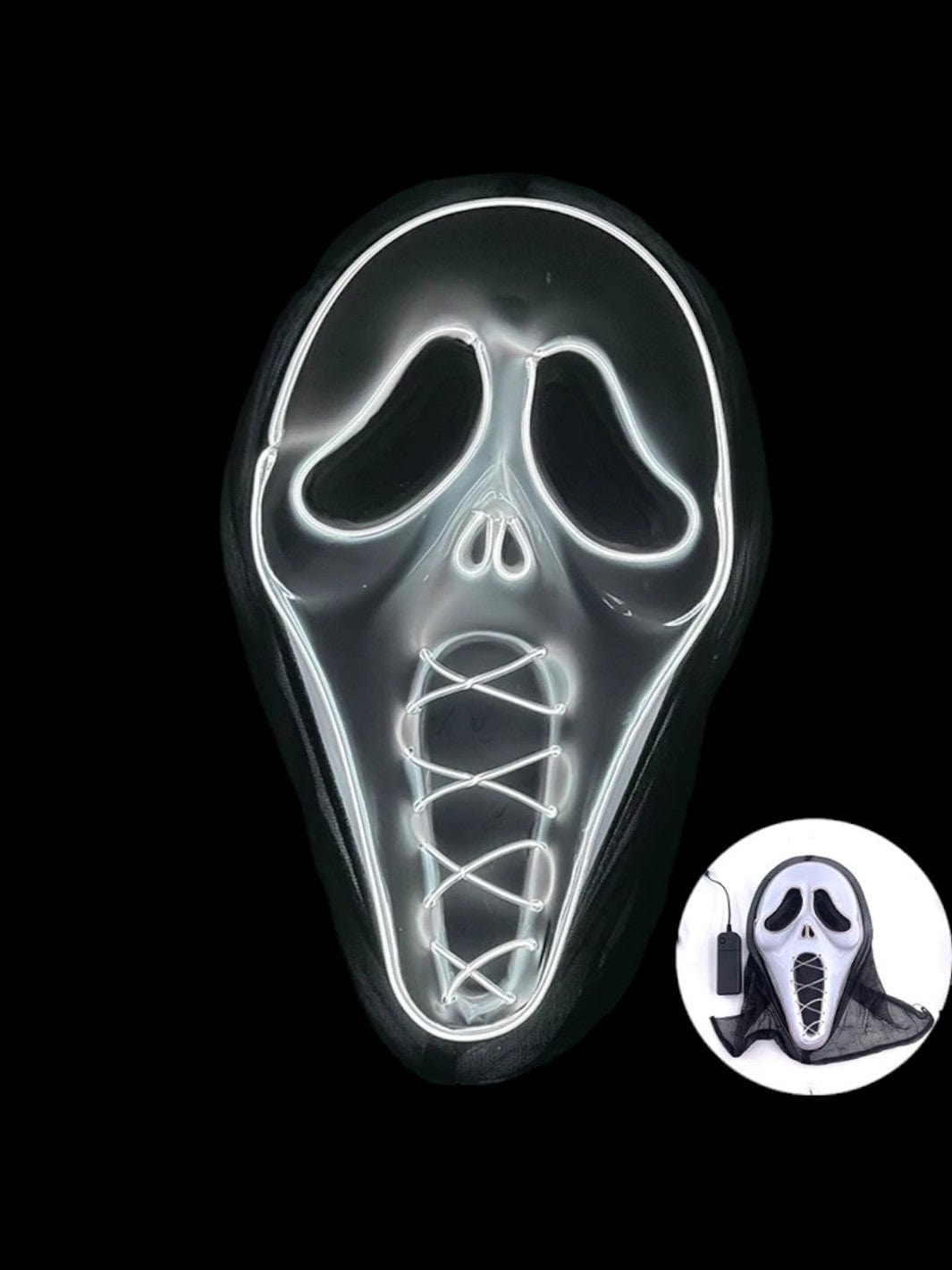Masque Led | Scream Blanc – L'Univers Masqué